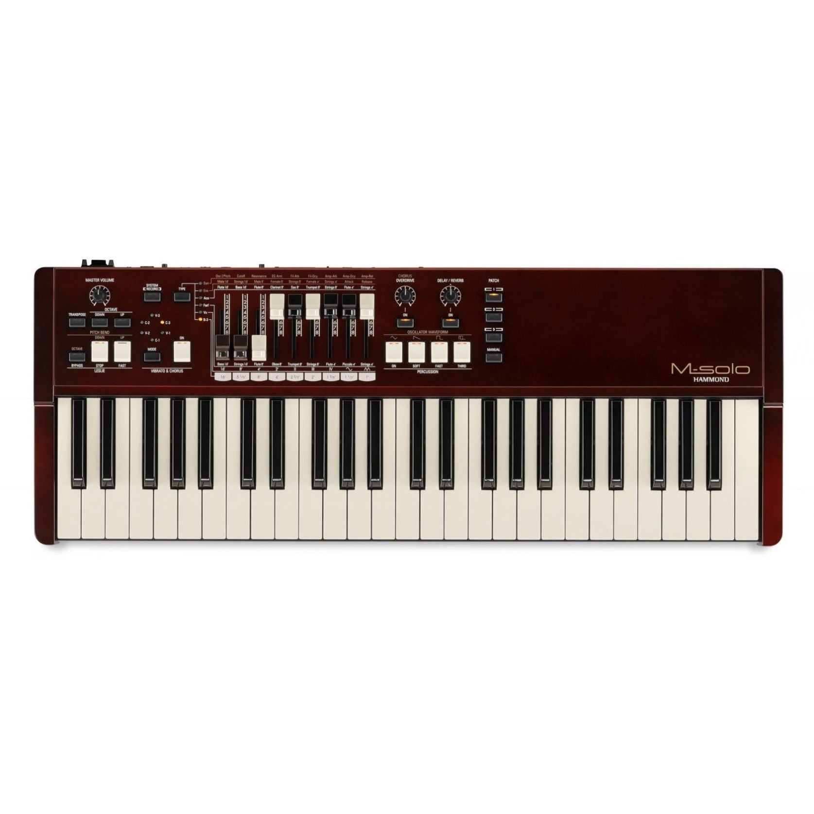Hammond M-Solo Portable Organ - Burgundy – The Chicago Organ Company