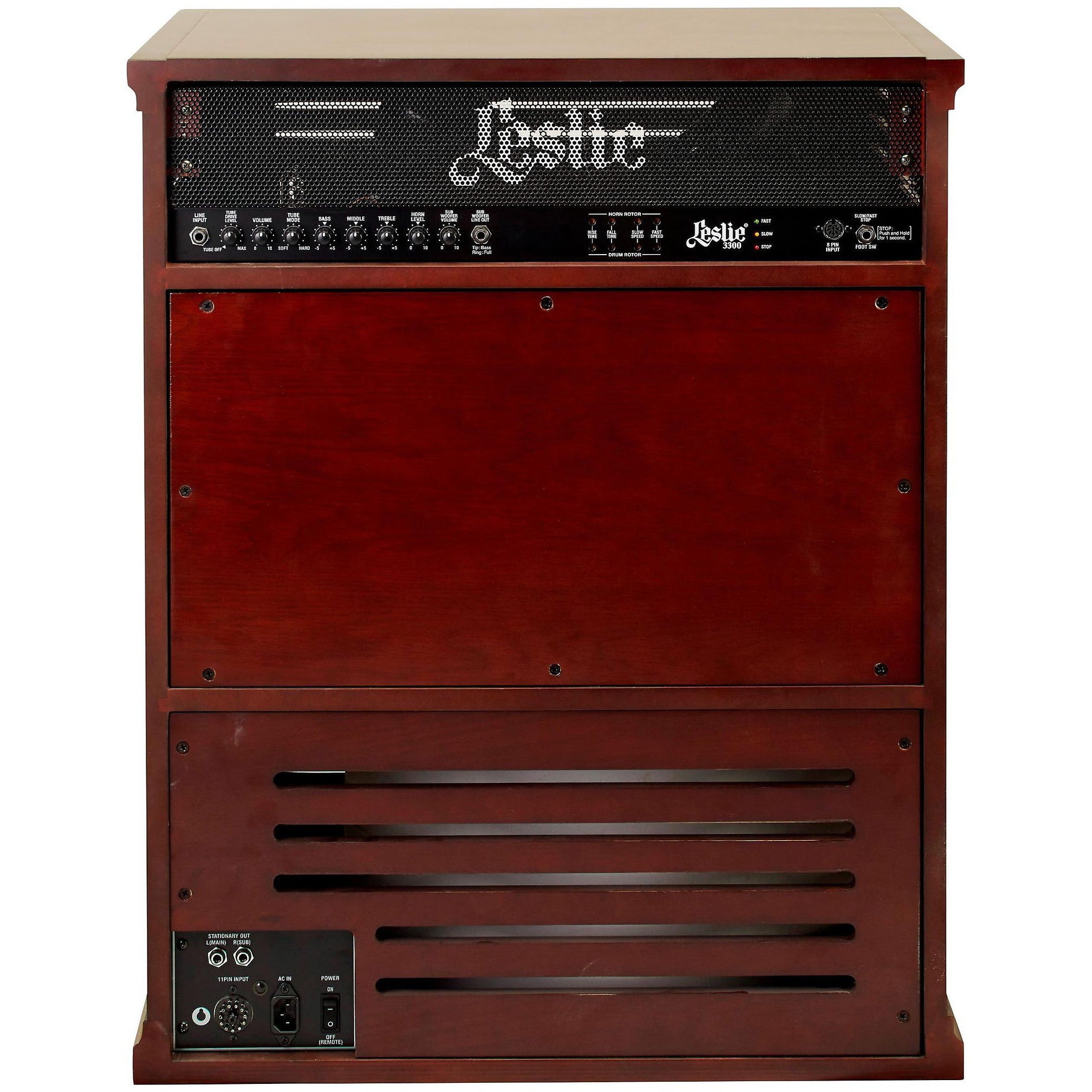 Leslie 3300W Rotary Speaker Combo Amplifier - Red Walnut — The Chicago ...